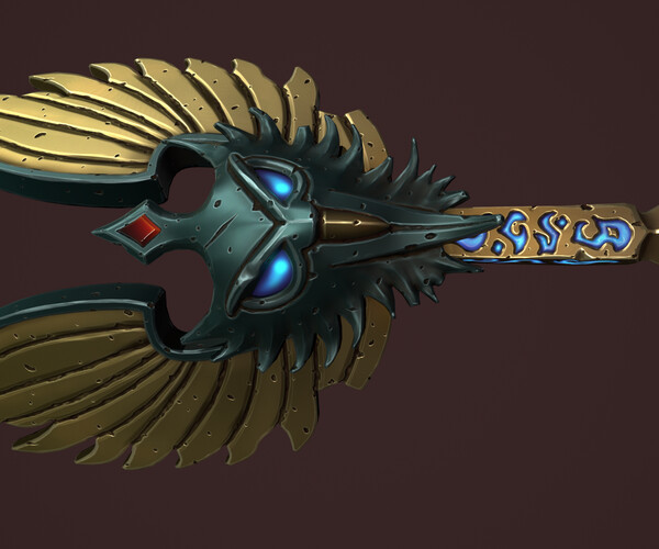 ArtStation - Rune staff | Game Assets