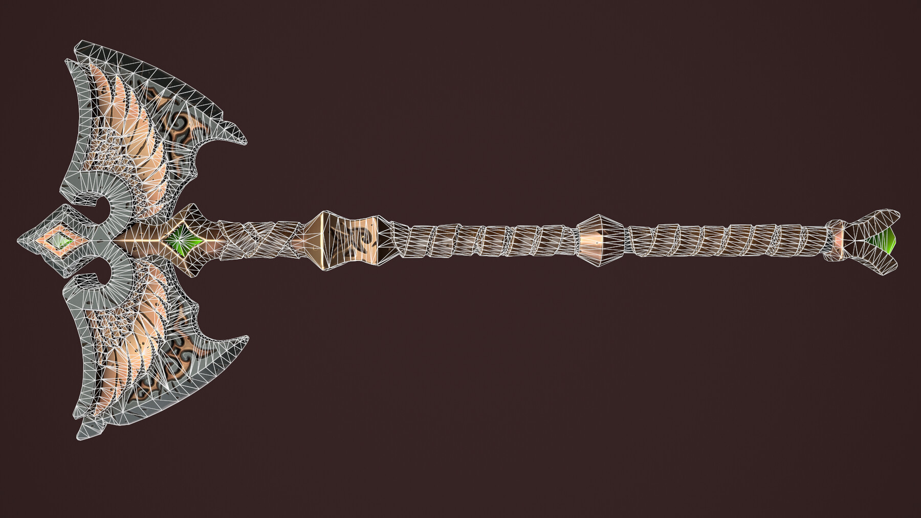 ArtStation - Rune two handed poleaxe | Game Assets