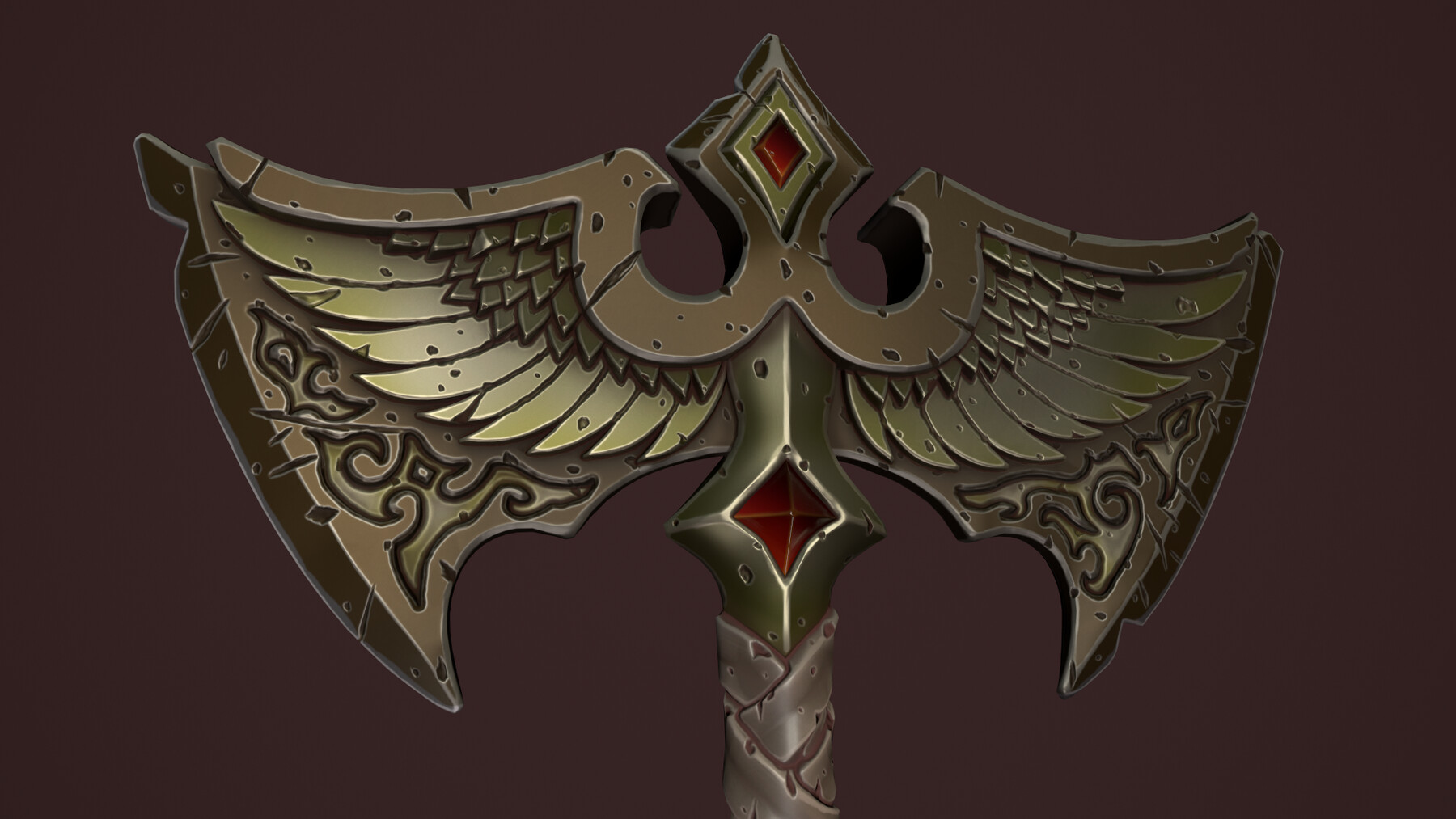 ArtStation - Rune two handed poleaxe | Game Assets