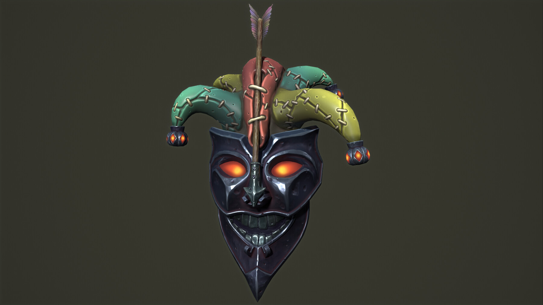 ArtStation - Jester mask | Game Assets
