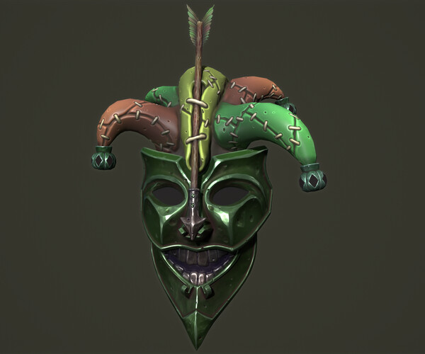 ArtStation - Jester mask | Game Assets