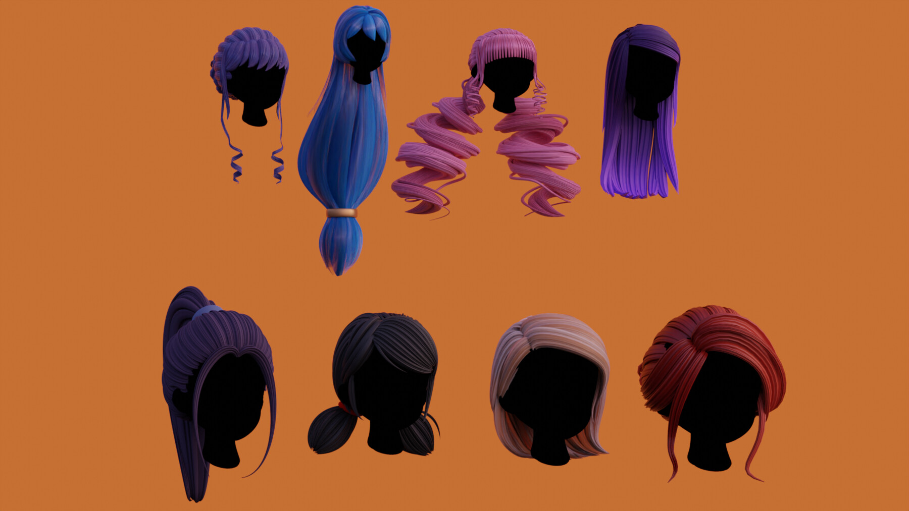 ArtStation - Woman Hair Collection | Game Assets