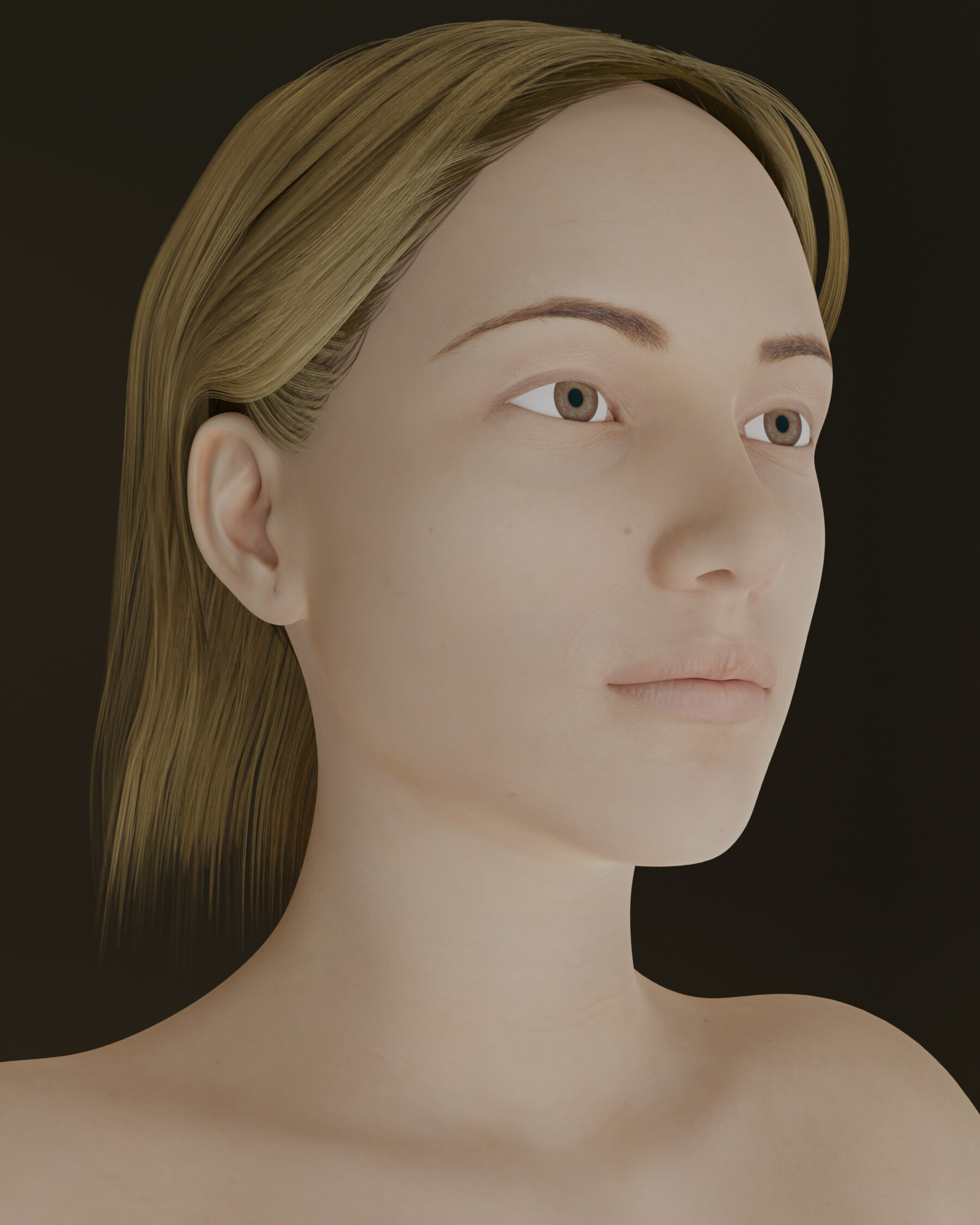 ArtStation - Lora Hair ( hair cards) .blend file | Game Assets