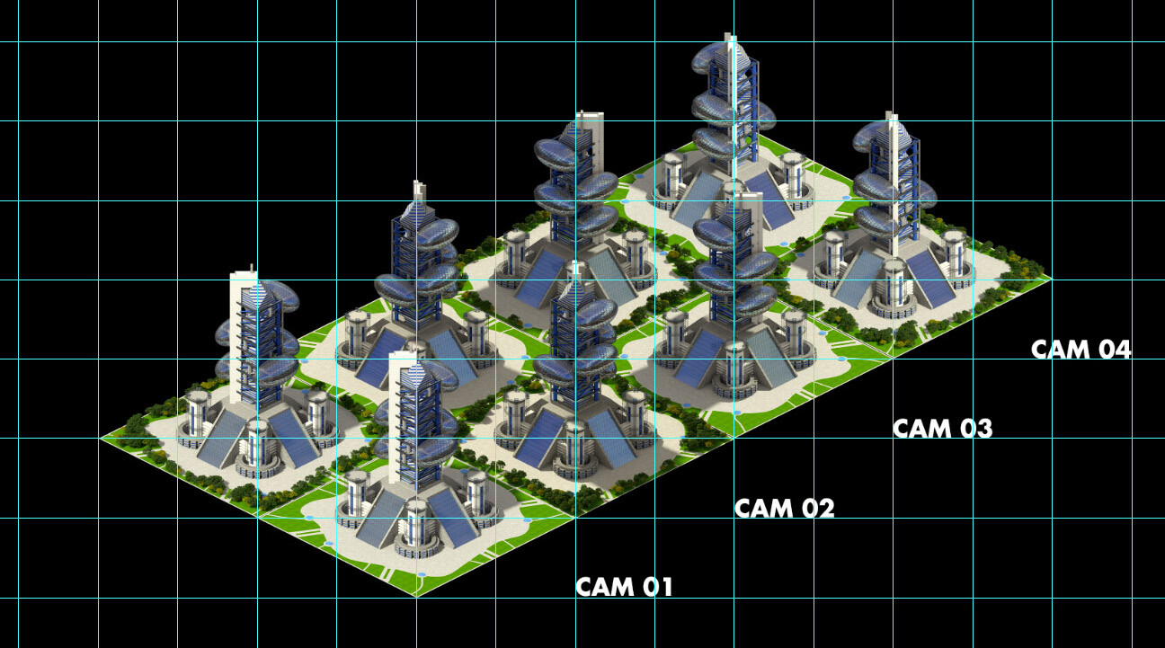 ArtStation - Architecture (Tile#0019, 2x2) – Dimetric Projection ...