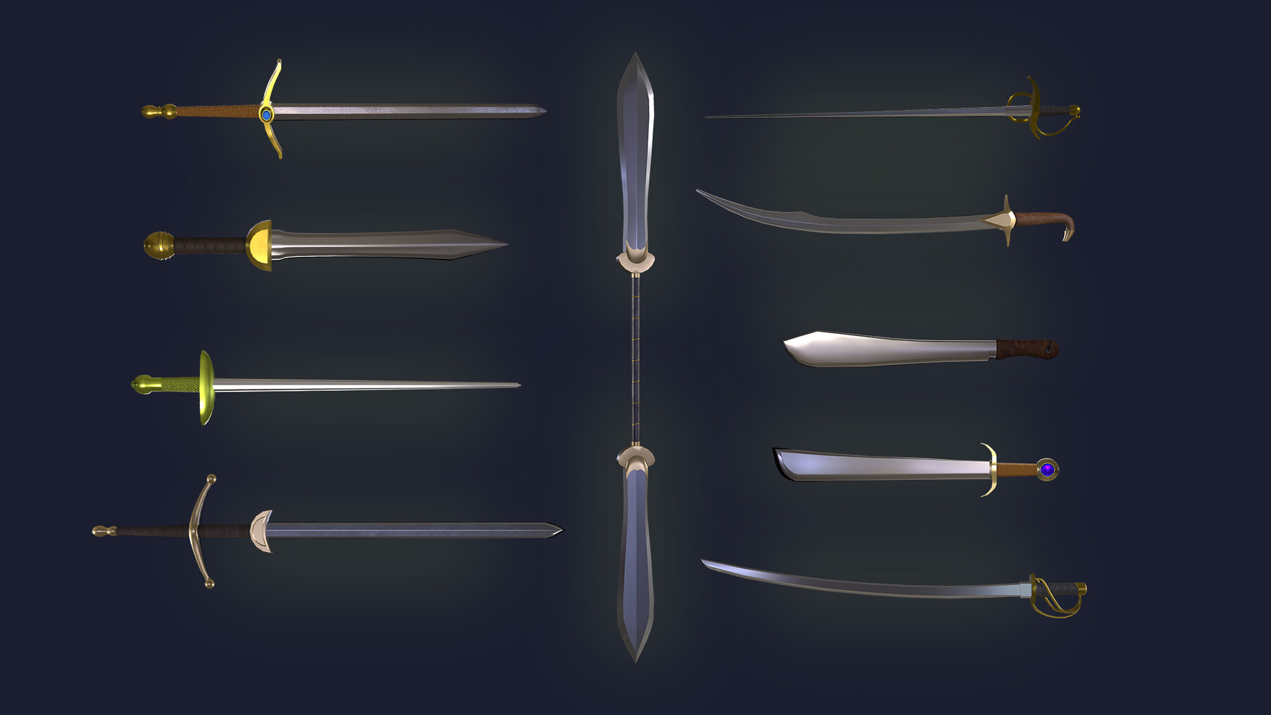 ArtStation - 10 Different types of Swords | Game Assets