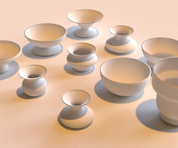 ArtStation - 3D Modeled Pottery Set | Game Assets