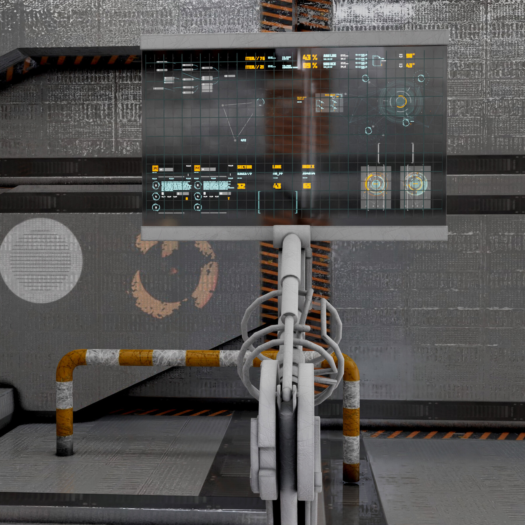 ArtStation - scifi monitor computer | Game Assets