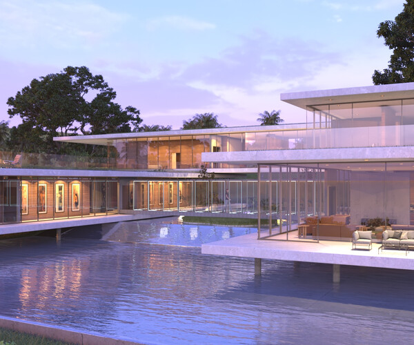 ArtStation - modern beach villa revit vray 3dmax | Resources