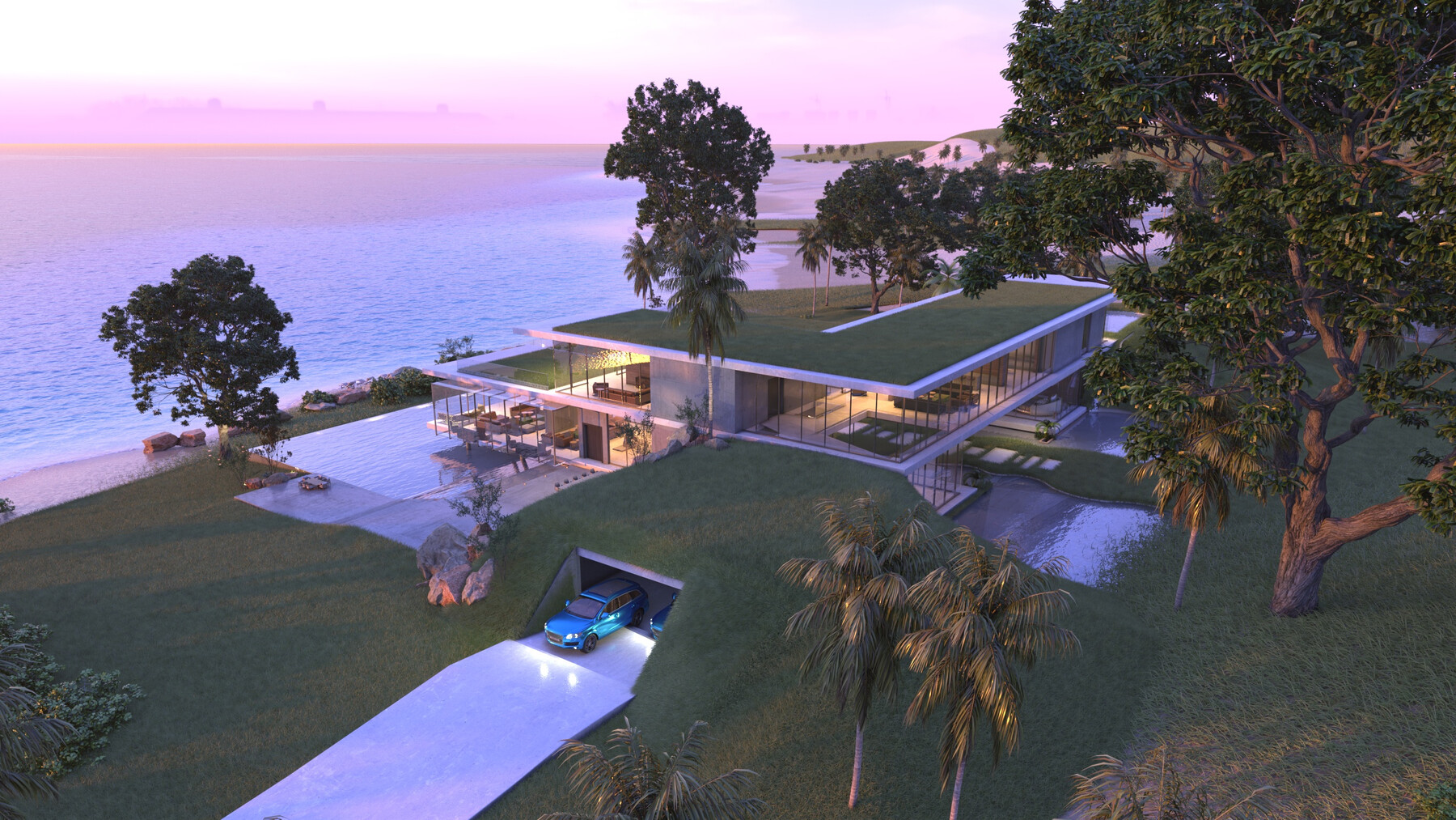 ArtStation - modern beach villa revit vray 3dmax | Resources