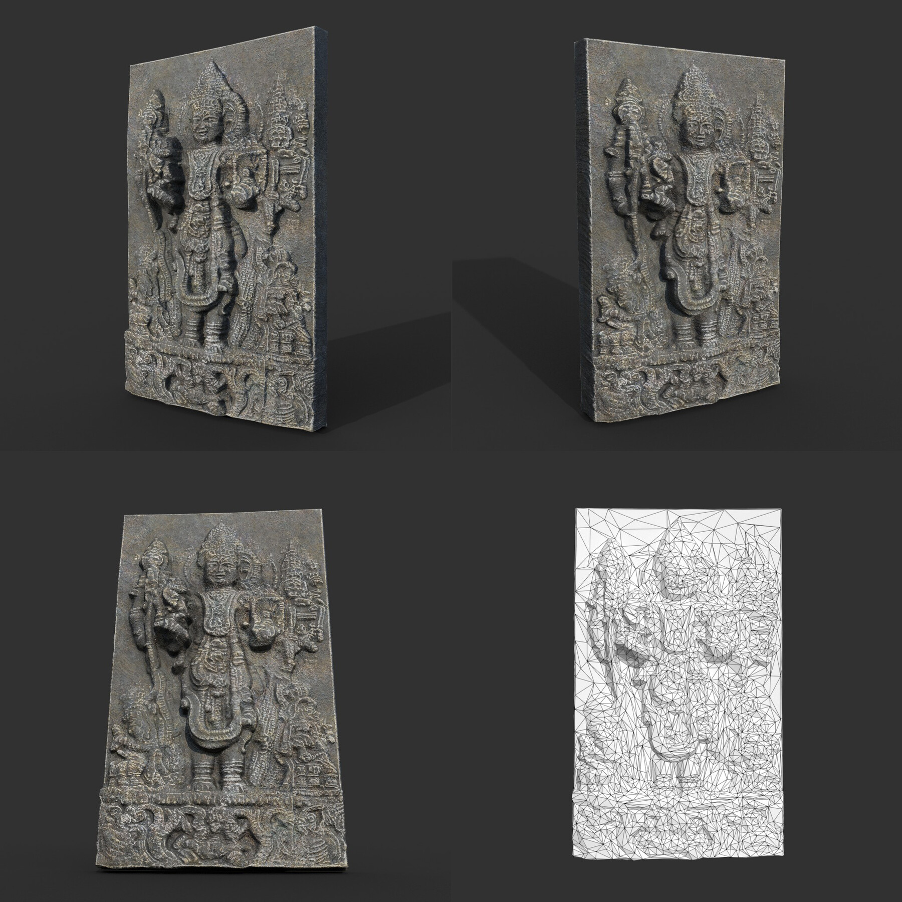 ArtStation - Low poly India Temple Wall modular Ultra HD 16K Texture ...