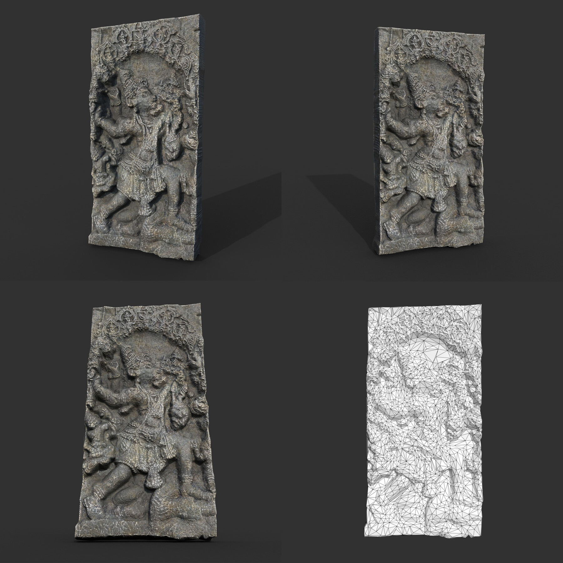 ArtStation - Low poly India Temple Wall modular Ultra HD 16K Texture ...
