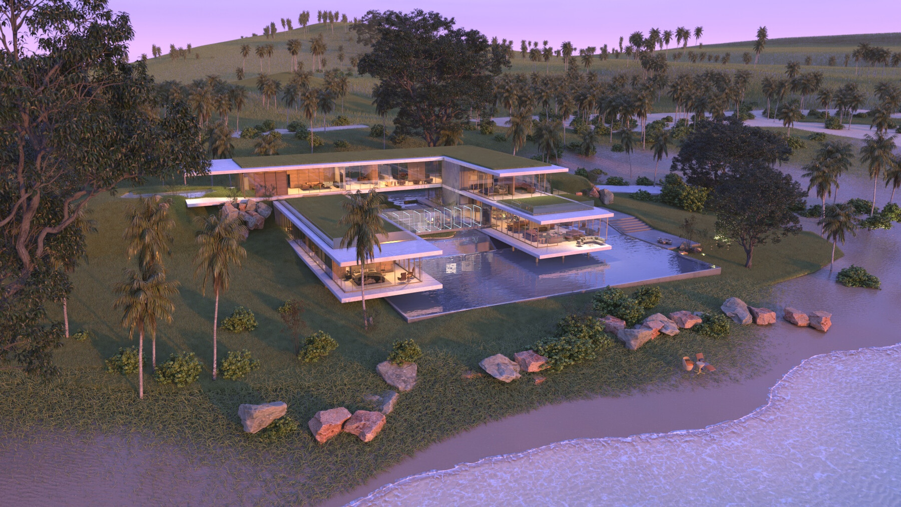 ArtStation - modern beach villa revit vray 3dmax | Resources