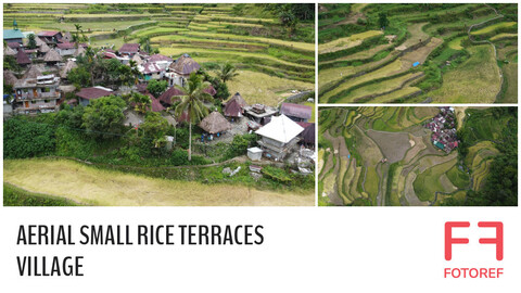 ArtStation - 132 photos of Aerial Small Rice Terraces Village | Resources