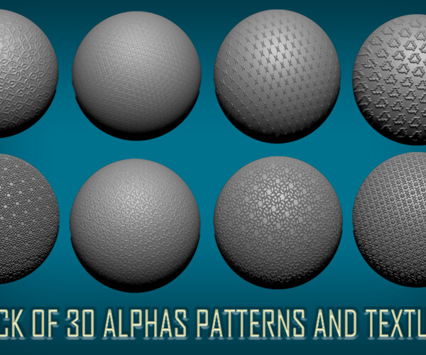 ArtStation - pack of 30 alphas patterns and textures | Brushes