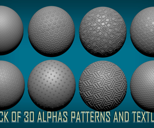 ArtStation - pack of 30 alphas patterns and textures | Brushes