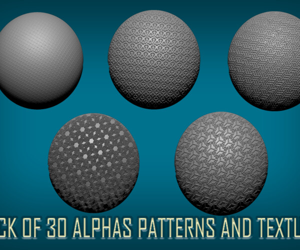 ArtStation - pack of 30 alphas patterns and textures | Brushes