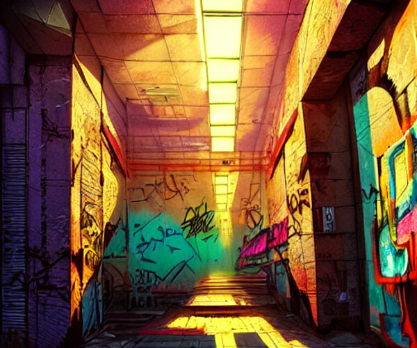 ArtStation - 16 UnderGround Graffity Street Light 750 jpg collection ...