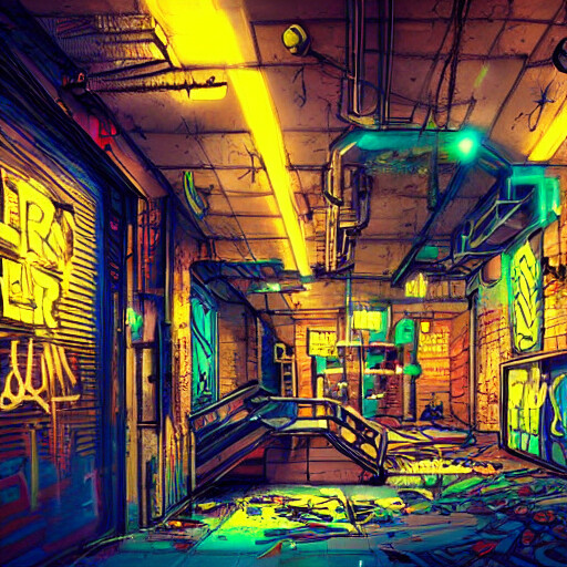 ArtStation - 16 UnderGround Graffity Street Light 750 jpg collection ...