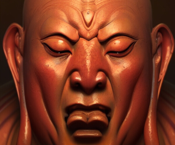 ArtStation - Oni Statue 250 jpg pack | Artworks