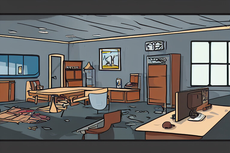 ArtStation - 21 Point and click environement office game background ...