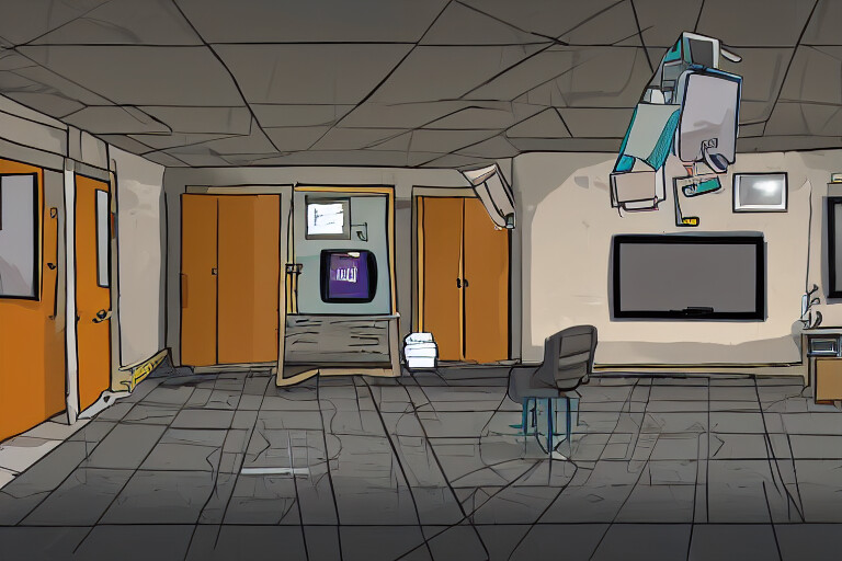 ArtStation - 21 Point and click environement office game background ...