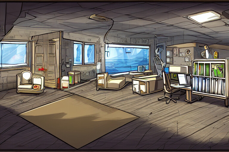 ArtStation - 21 Point and click environement office game background ...