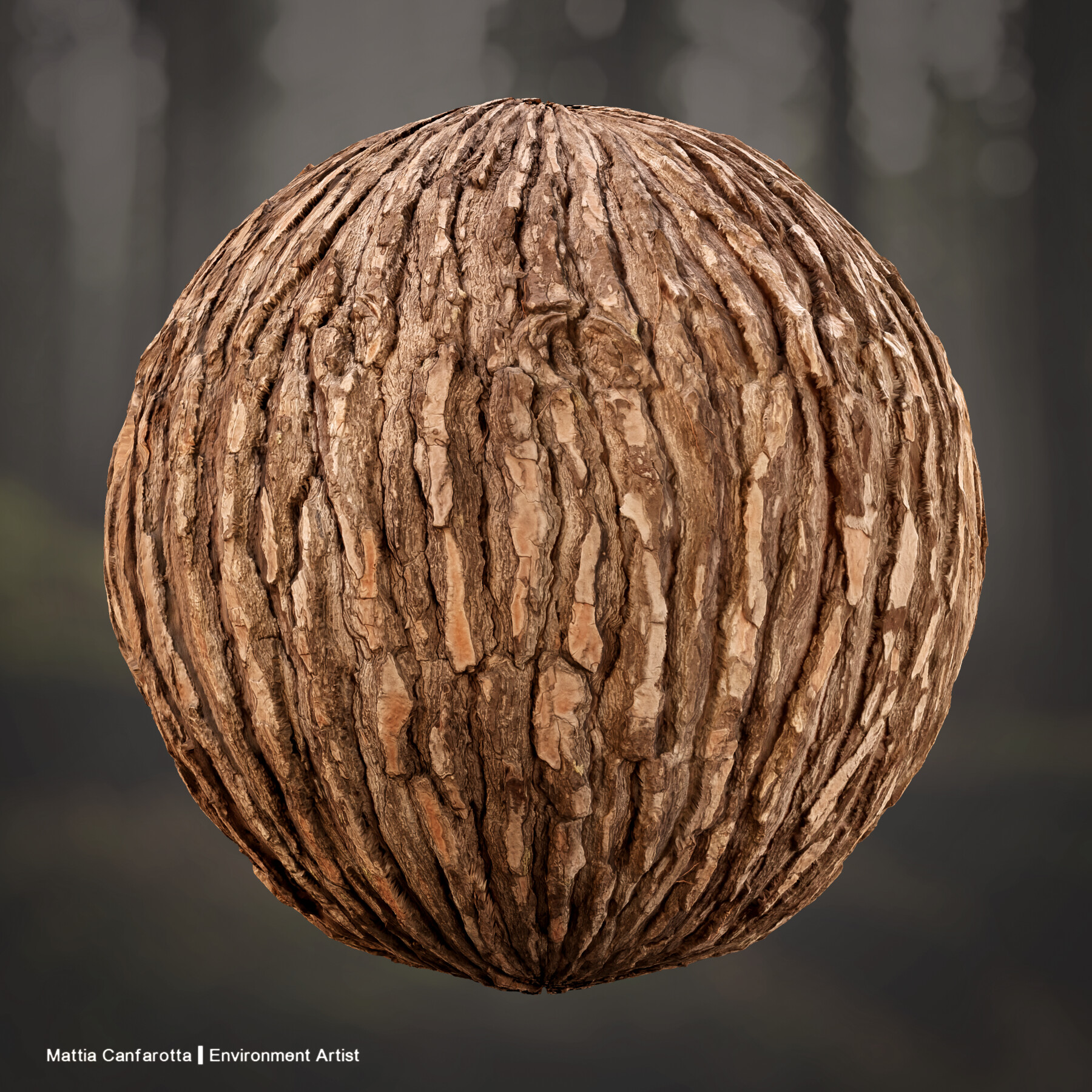 ArtStation - Pine Tree Bark - 8k PBR Textures | Resources