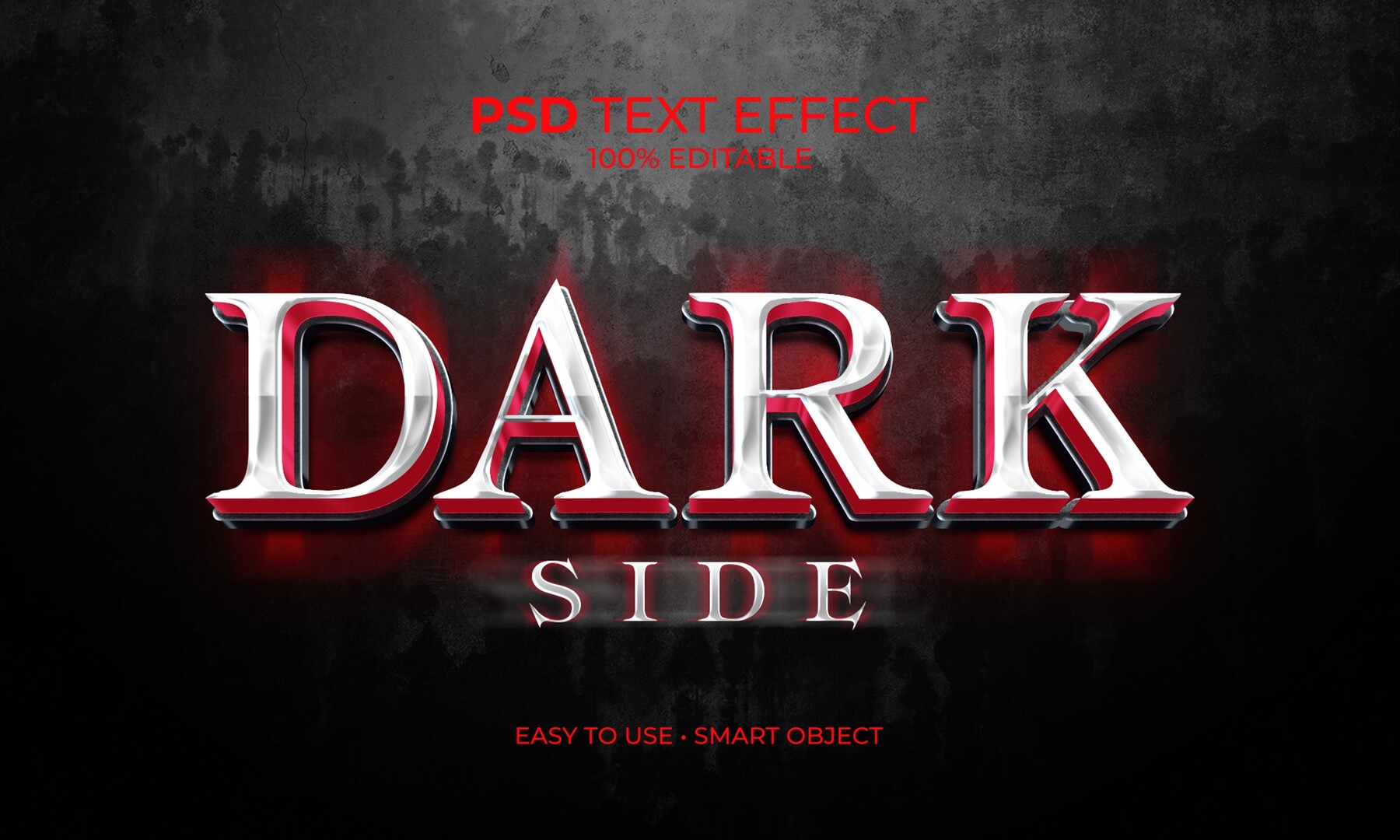 ArtStation - 3D Dark side PSD fully editable text effect. Layer style ...