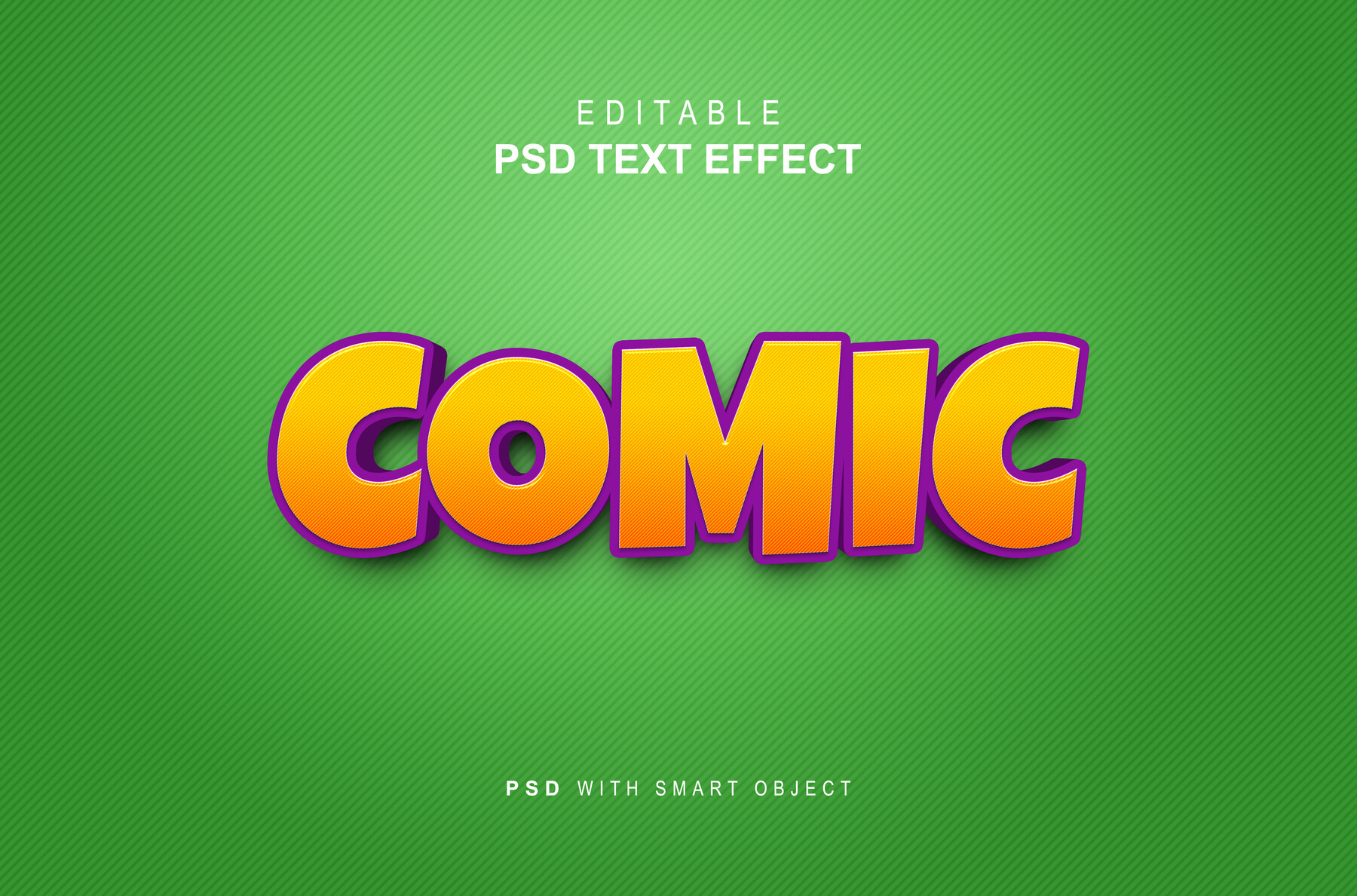 ArtStation - 3D Comic PSD fully editable text effect. Layer style PSD ...