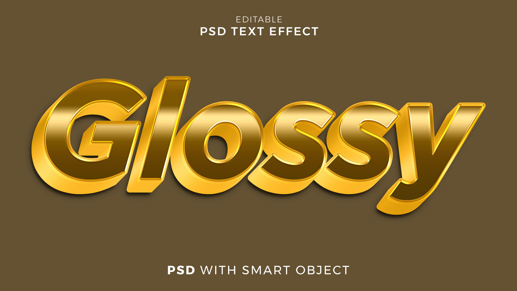 ArtStation - 3D Glossy PSD fully editable text effect. Layer style PSD mockup template. | Artworks