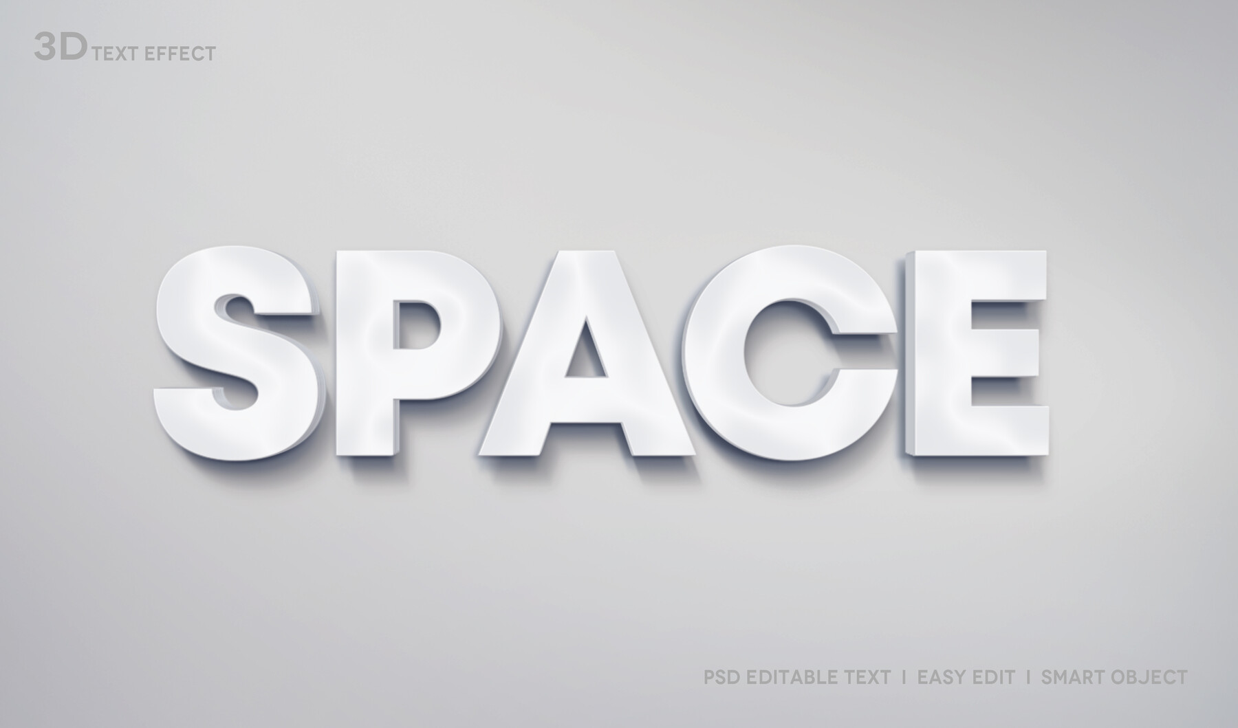 ArtStation - 3D Space PSD fully editable text effect. Layer style PSD ...