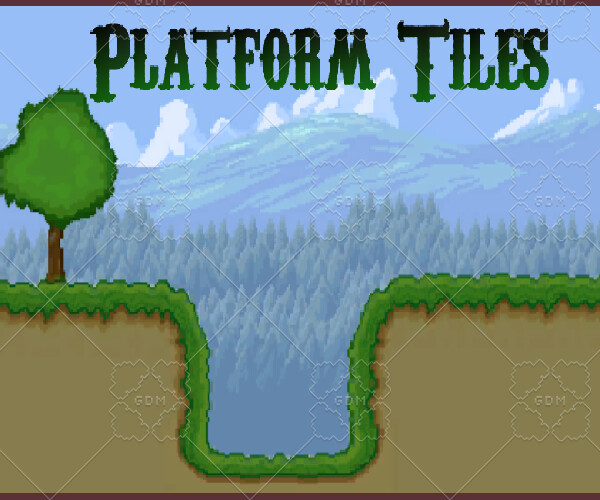 ArtStation - Pixel Platform Tiles | Game Assets