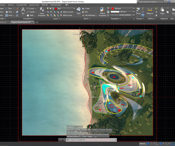 ArtStation - organic form beach villa architecture 3d model revit ...