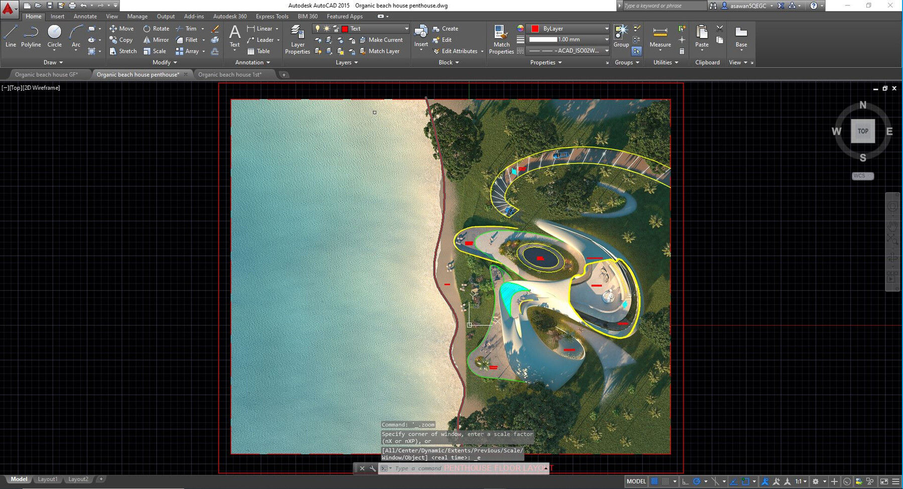 ArtStation - organic form beach villa architecture 3d model revit ...