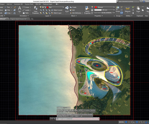 ArtStation - organic form beach villa architecture 3d model revit ...