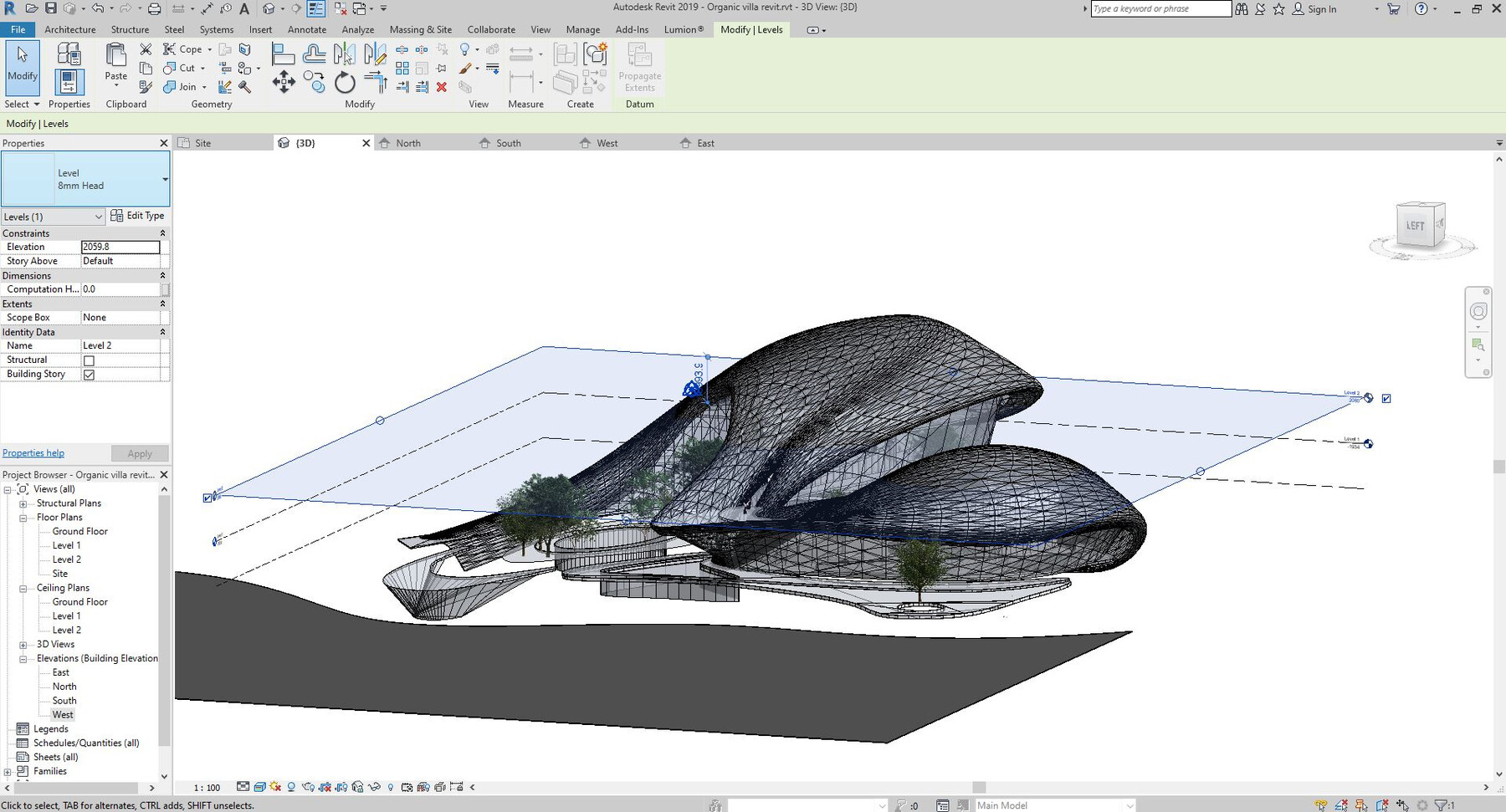 Artstation Organic Form Beach Villa Architecture 3d Model Revit Lumion Resources