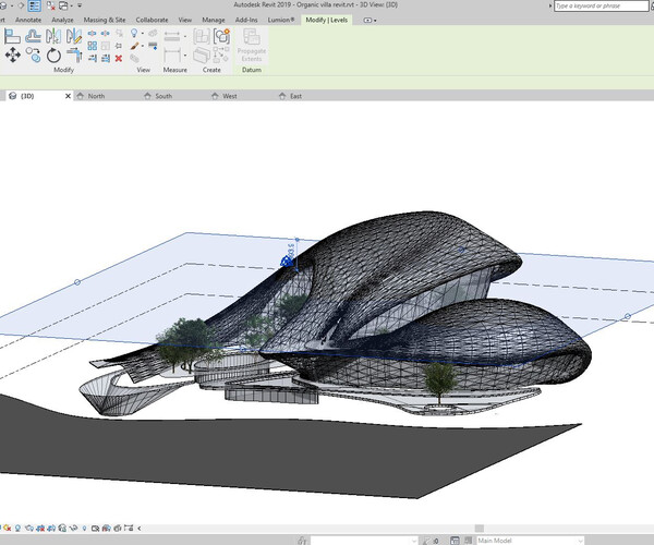 ArtStation - organic form beach villa architecture 3d model revit ...