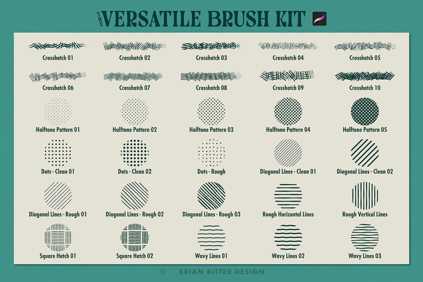 ArtStation - Versatile Brush Kit for Procreate | Brushes