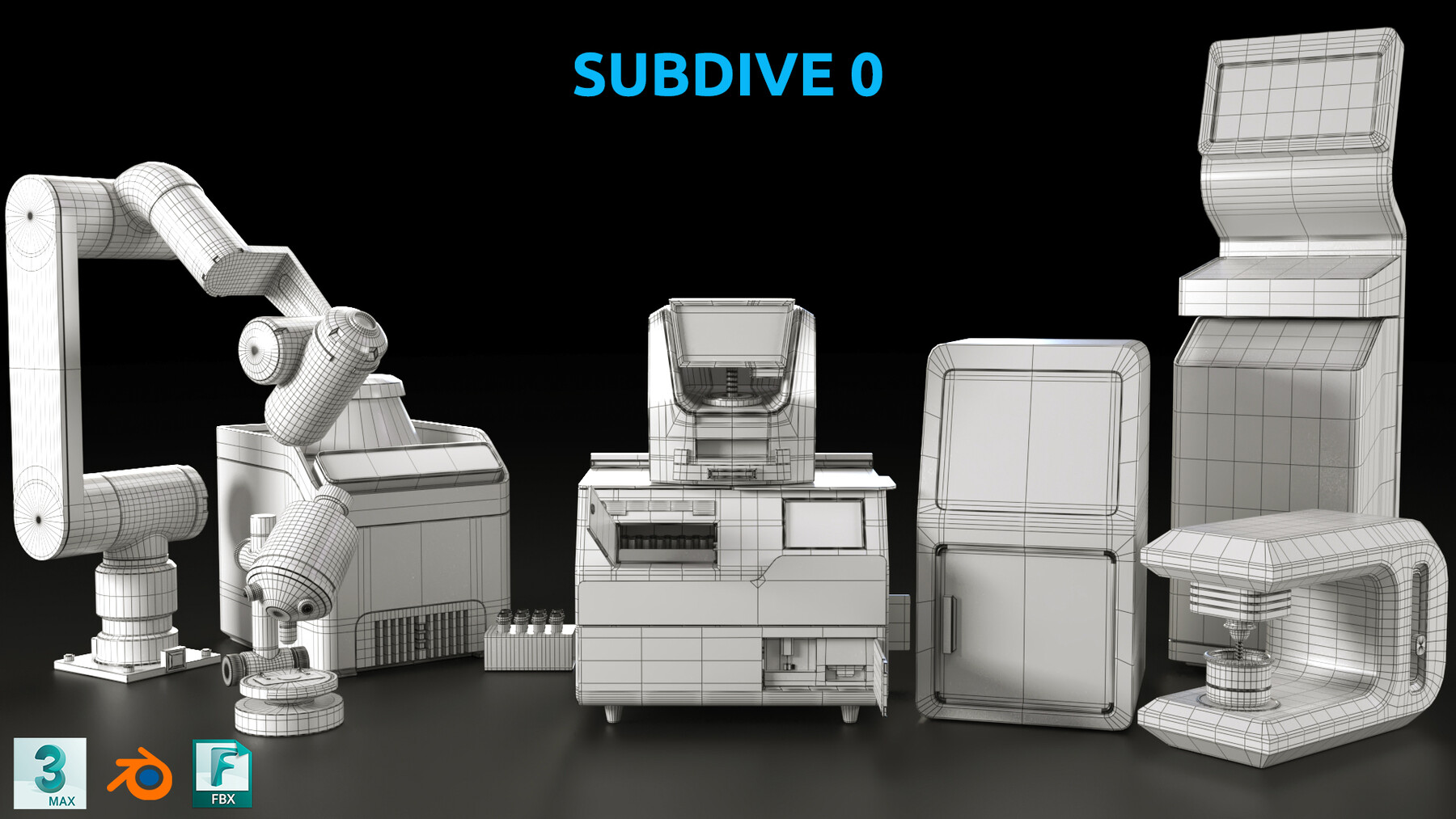 ArtStation - scifi laboratory equipment-modern laboratory 3D model ...