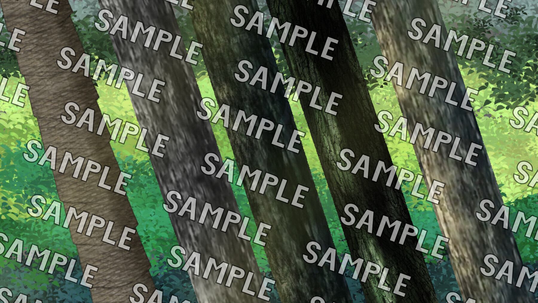 ArtStation - anime tree trunk +1 leaf and 9 pngs for clip studio paint ...