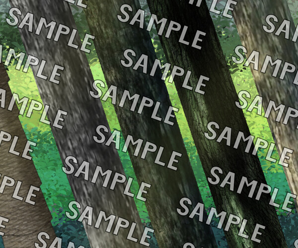 ArtStation - anime tree trunk +1 leaf and 9 pngs for clip studio paint ...