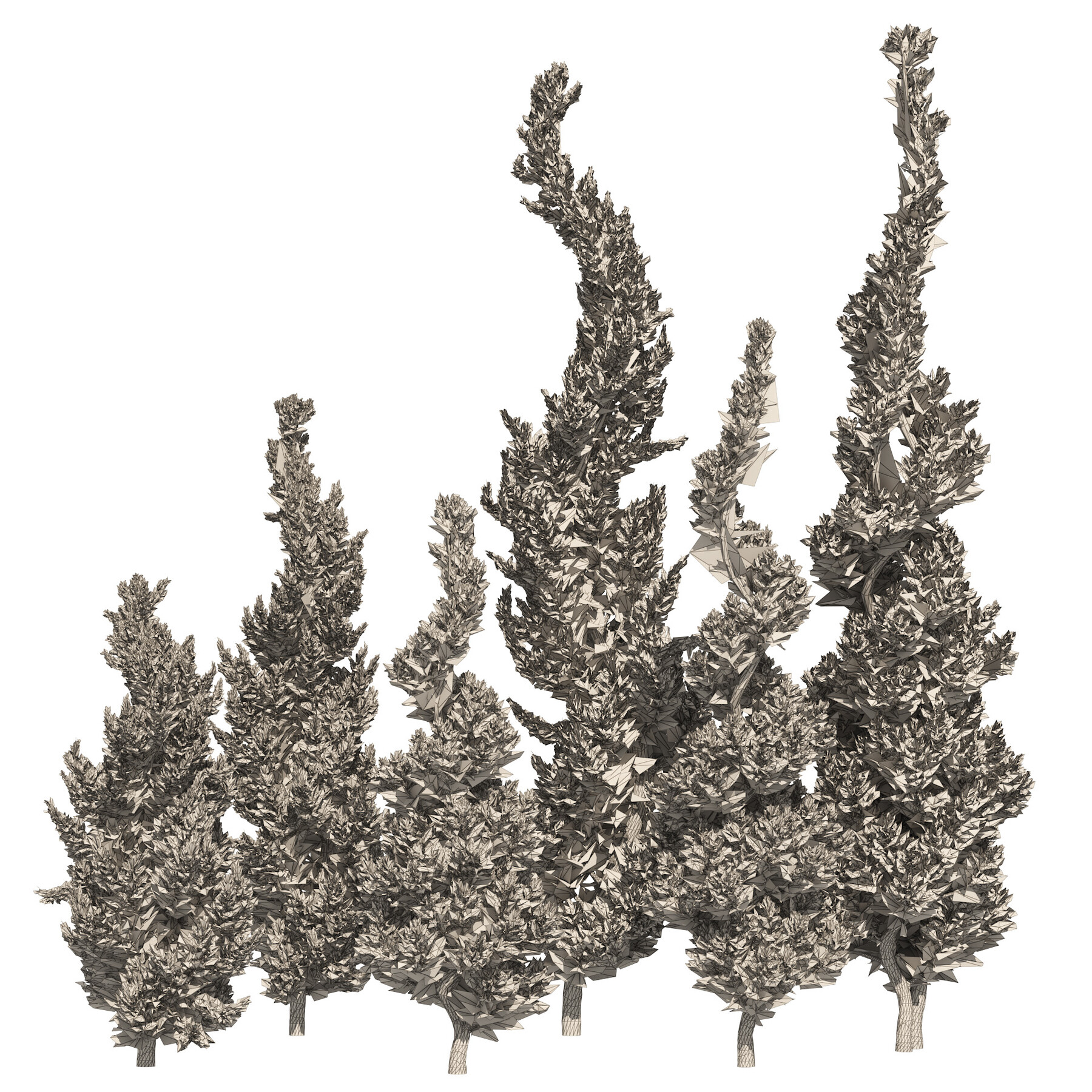 ArtStation - 6 conifer topiary trees | Resources