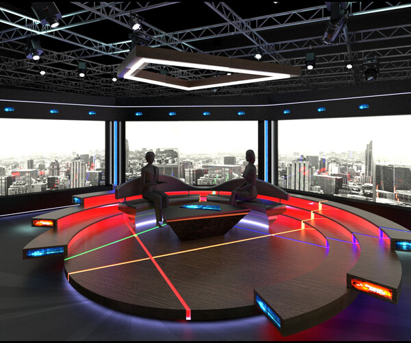 ArtStation - Virtual TV Studio Sets - Collection Vol 12 - 4 PCS DESIGN ...