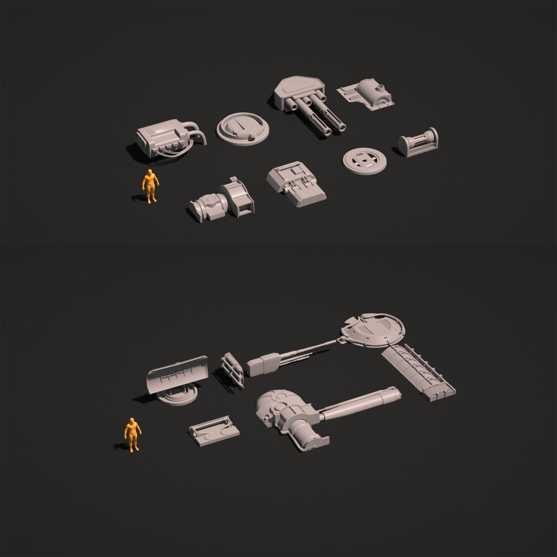 ArtStation - 3D Asset pack - Destroyer Base | Game Assets