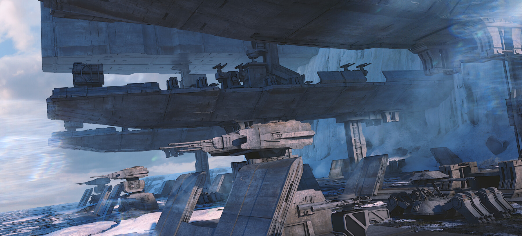 ArtStation - 3D Asset pack - Destroyer Base | Game Assets