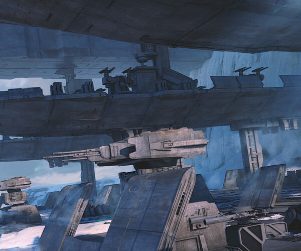 ArtStation - 3D Asset pack - Destroyer Base | Game Assets