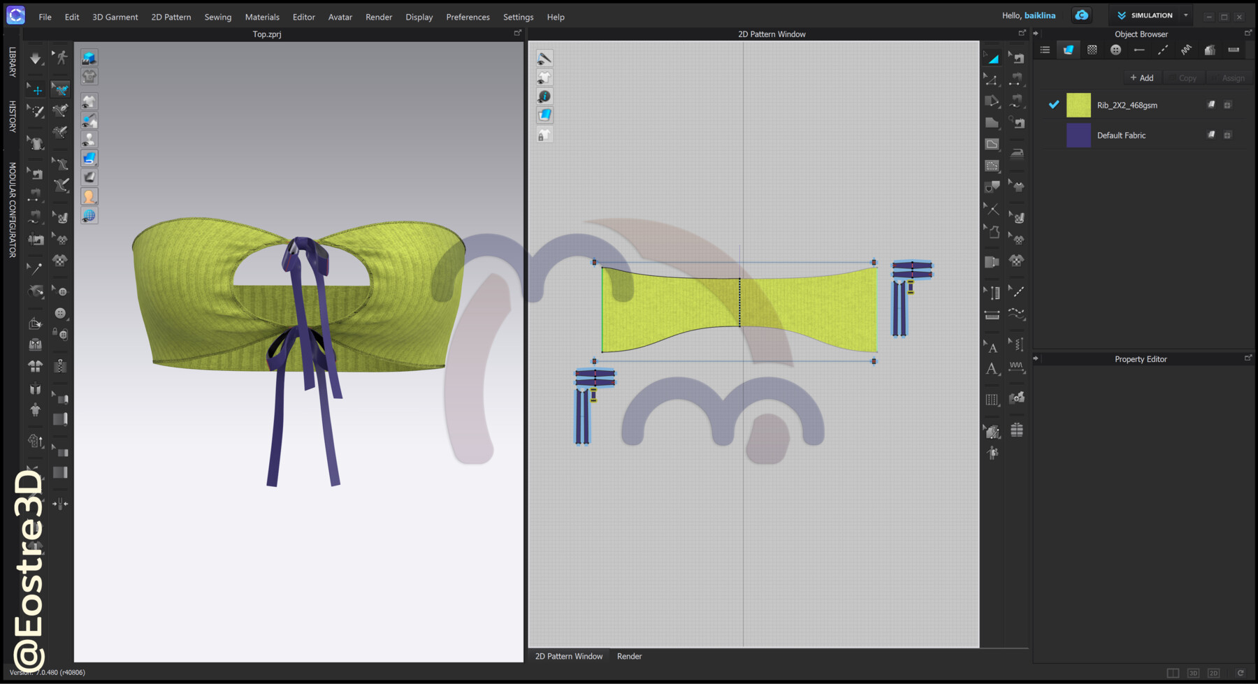 ArtStation - (Womenswear) Ribbon Tied Top | Resources