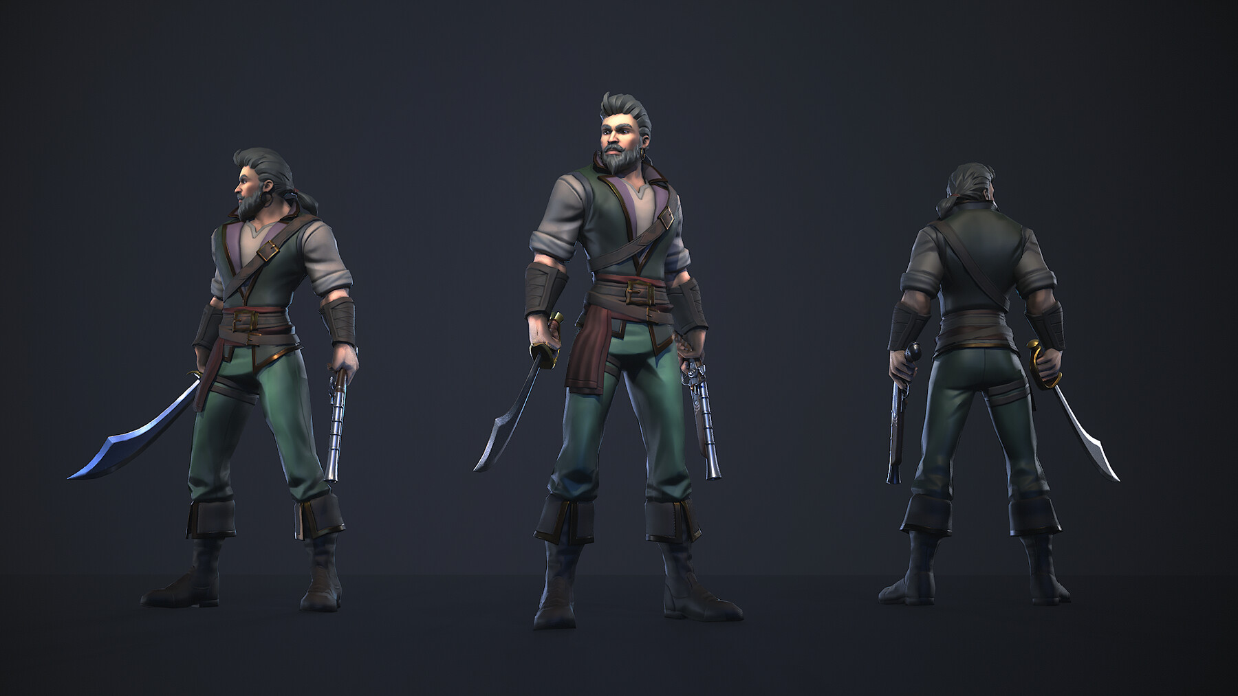 ArtStation - Pirate John | Game Assets