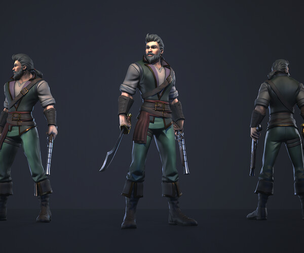 ArtStation - Pirate John | Game Assets