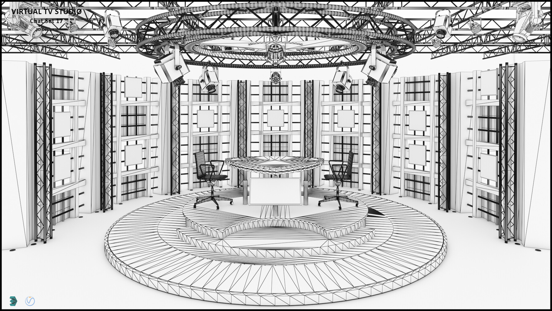 ArtStation - Virtual TV Studio Sets - Collection Vol 9 - 2 PCS DESIGN | Resources